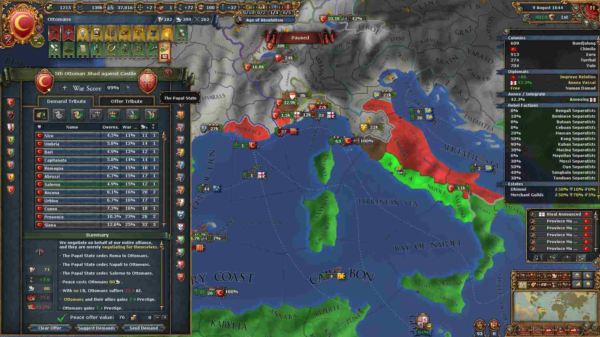 AAR/第4回オスマン世界征服完全版/11話 絶対主義 - EU4 Wiki