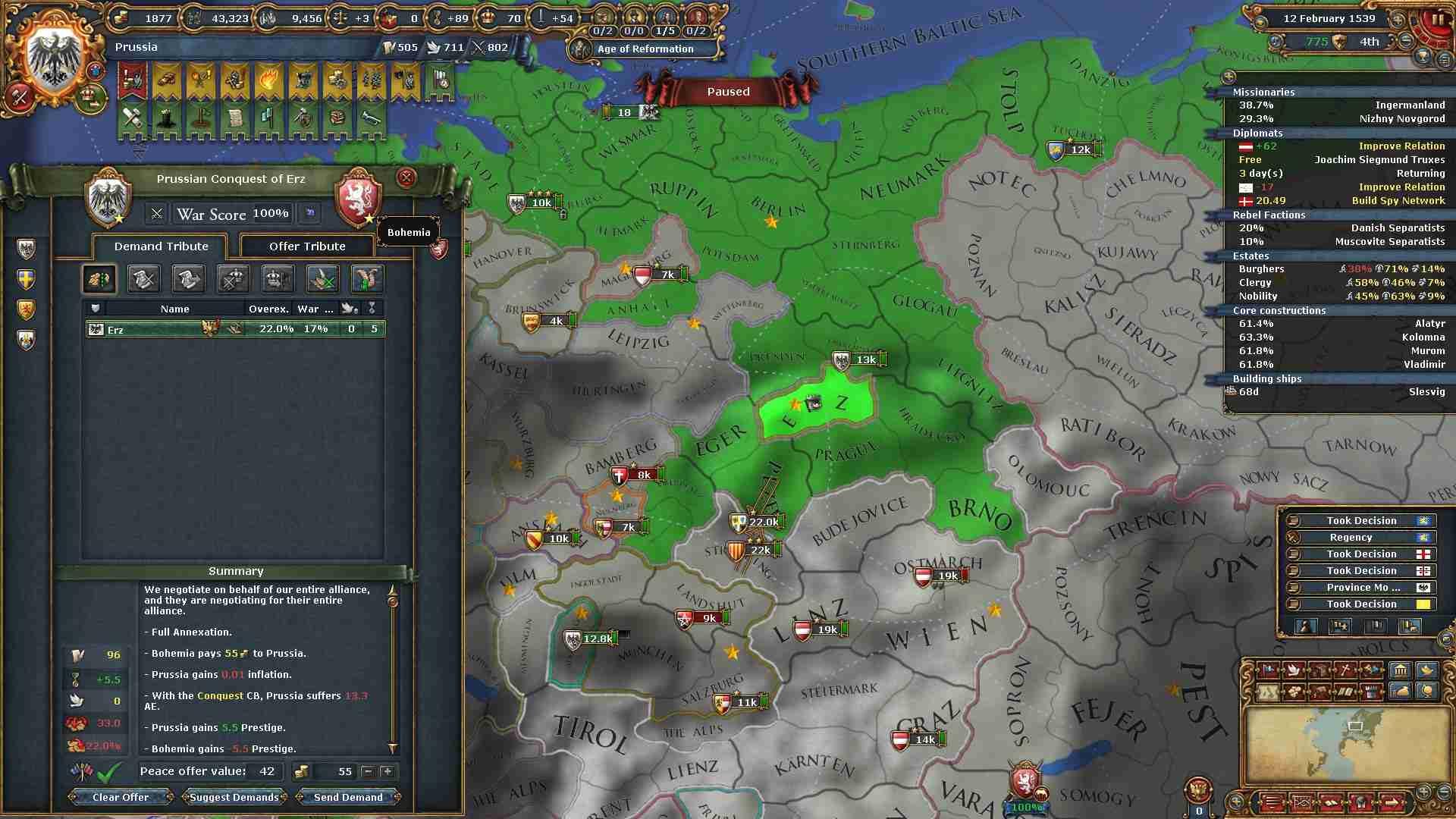 AAR/ブランデンブルク式世界征服/5話 プロイセン誕生 - EU4 Wiki